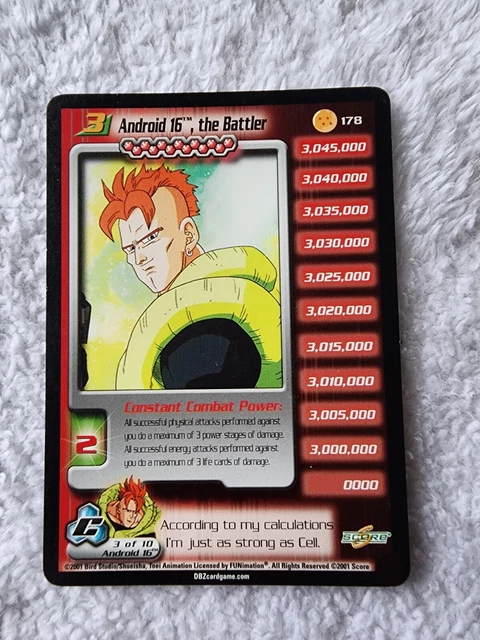 DBZ DRAGON BALL Z Android 16, The Battler 178 CCG saga cellulaire ...