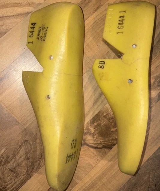VINTAGE PAIR OF SIZE 8 D SHOE LASTS FROM JONES & VINING OF MOLDED ...