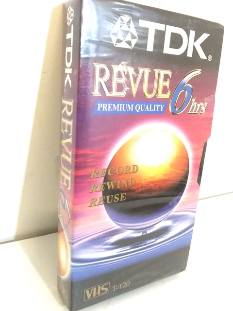VHS BLANK TAPE TDK Revue T-120 Premium Quality 6 Hours Factory Sealed NEW £19.11 - PicClick UK