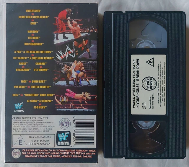 WWF BREAKDOWN: IN Your House 1998 VHS Video - Great Condition! - WWE ...
