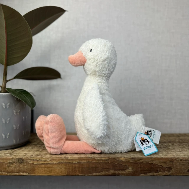 JELLYCAT DUCK CLUCKY Ducky - Medium Cream Duck Long Legs - Retired 16 ...