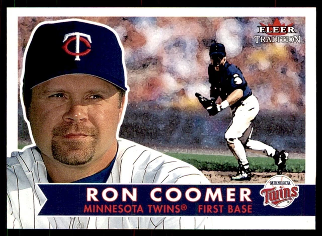 2001 COMME NEUF __ jumeaux Ron Coomer du Minnesota Fleer Tradition #79 ...