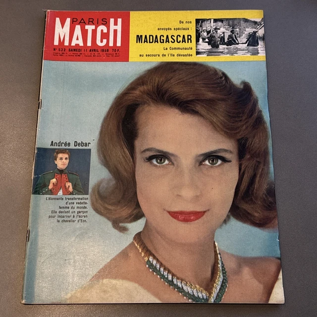 PARIS MATCH NUMÉRO 522 1959 ANDREE DEBAR MARILYN MONROE ELIZABETH ...