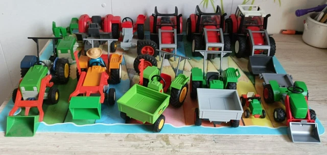 LOT PLAYMOBIL VRAC 10 tracteur complet ou a completer 3074 71249 6867 ...