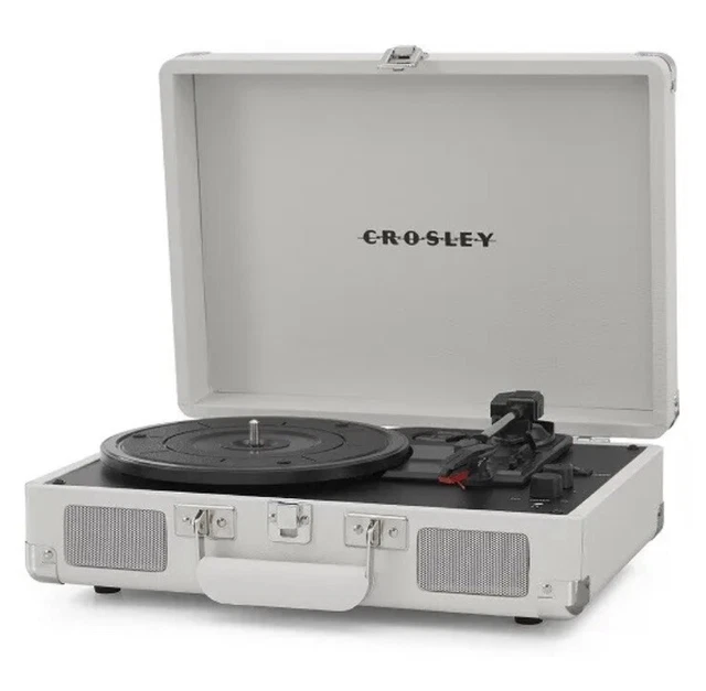 CROSLEY CRUISER PLUS Portable Vinyl Turntable Grey Record Bluetooth ...