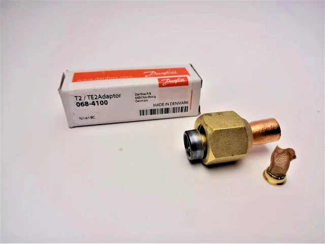 ADAPTER DANFOSS MIT Filter 10mm ODF Löt für Ventile T / TE2 068-4100 ...