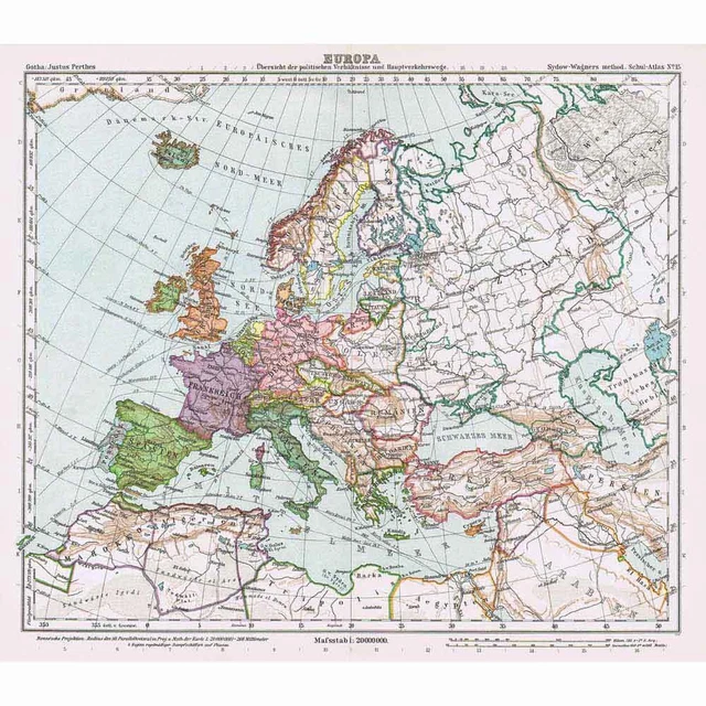 EUROPA (POLITISCH) EUROPE Political Map - Vintage Map 1926 £7.99 ...