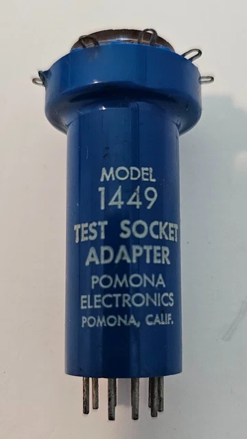 VINTAGE PONOMA 9 PIN MINIATURE TUBE TEST SOCKET ADAPTER #1449 Clean ...