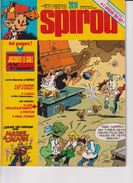 JOURNAL DE SPIROU N°2016. 1976. (Sp102) EUR 2,00 - PicClick FR