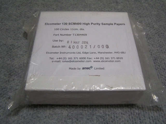ELCOMETER 130 SCM400 HIGH PURITY SAMPLE PAPER $120.00 - PicClick AU