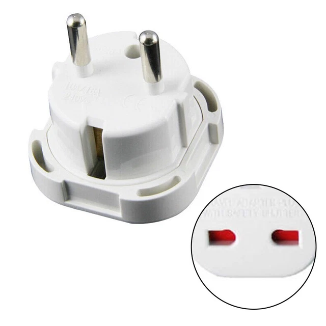 ADAPTER PLUG CONVERSION Plug White 2P+E Grounding Type 3-2 PIN ...