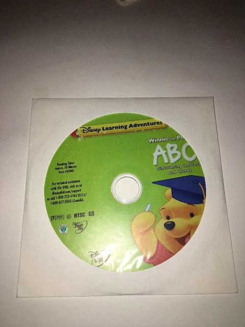 DISNEY DVD WINNIE the Pooh ABC's Discovering Letters & Words Ages 2-5 ...