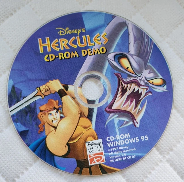 RARE DEMO - Disney's Hercules Action Game PC 1997 CD-ROM Demo Windows ...
