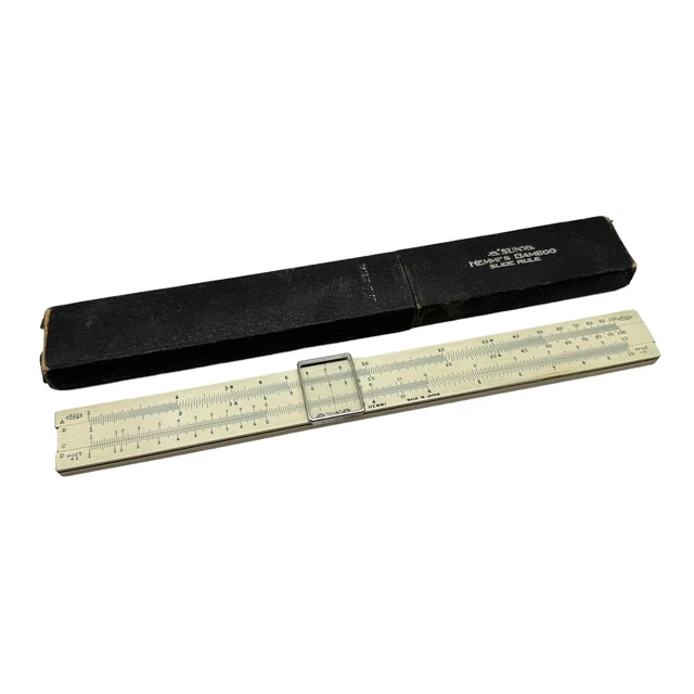 VINTAGE 1950S SUN Hemmi Bamboo Duplex Slide Rule Japan With Case £33.61 ...