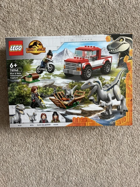 LEGO SET JURASSIC World Dominion 76946 Blue & Beta Velociraptor Capture ...
