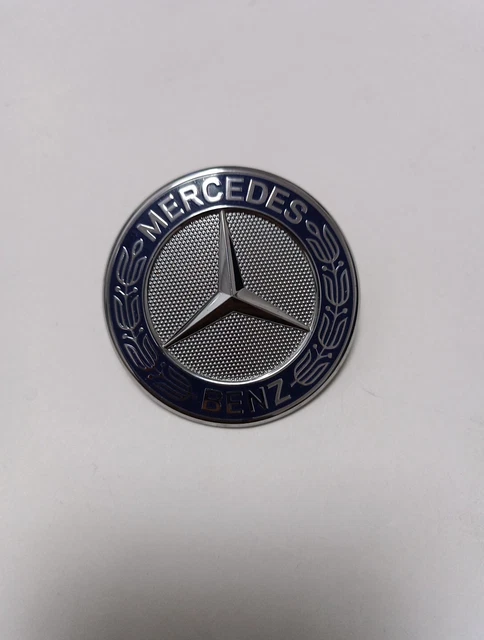 GENUINE USED BLUE Mercedes-Benz Front Bumper Badge Emblem 56mm ...