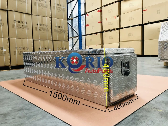 ALUMINIUM TOOL BOX Ute Trailer Campers Caravan Draw bar Toolbox 1500 x ...