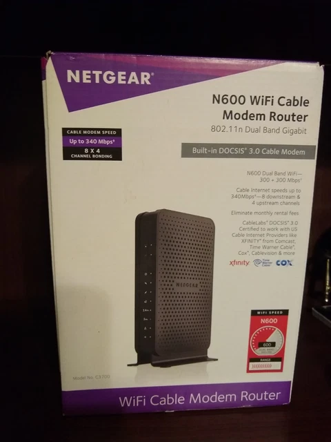 NETGEAR N600 WIFI Cable Modem Router $12.99 - PicClick