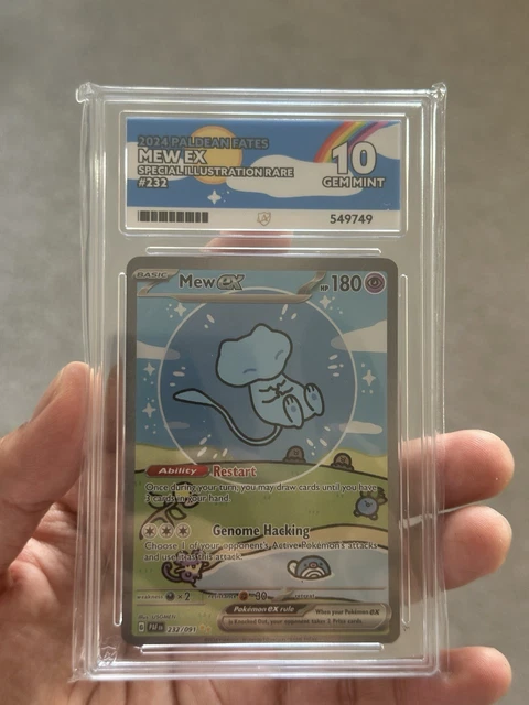 POKÉMON TCG BUBBLE Mew EX Paldean Fates Sir Ace 10 - English £741.10 ...