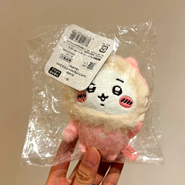 CHIIKAWA PINK WINTER Jacket Plushy, Cute Animation Character Bag Charm ...