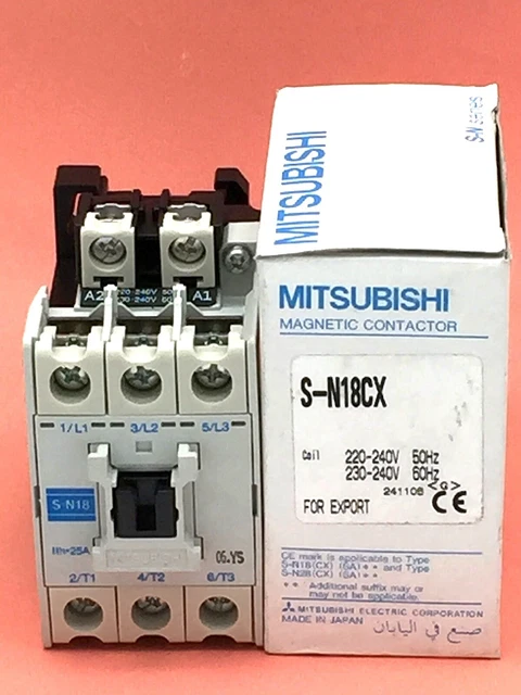 MITSUBISHI S-N18CX MAGNETIC Contactor Coil 25A 220-240V 50Hz $85.00 ...