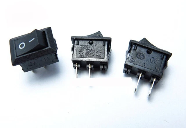 SMALL MINI ON/OFF Rocker Switches X3 SPST 2 Pin Car Dash Boat Arduino ...