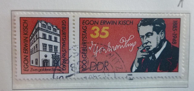 DDR EAST GERMANY 1985 100th ANNIV BIRTH EGON ERWIN KISCH USED STAMP $2. ...