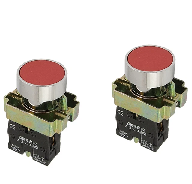 AU STOCK 2PCS XB2-BA42 Momentary RED 1NC Flush Push-button Switch $29.20 - PicClick AU