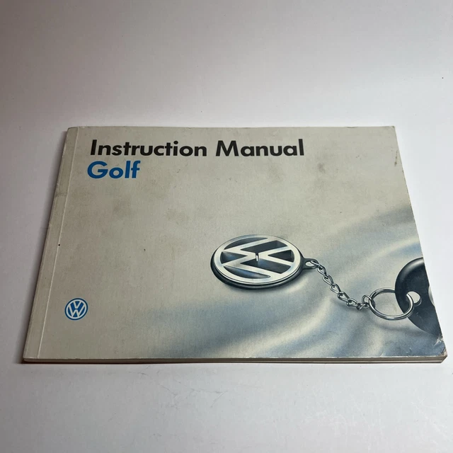 VW GOLF MK3 Instruction Manual Genuine Handbook 1993 Inc Syncro £1.85 ...
