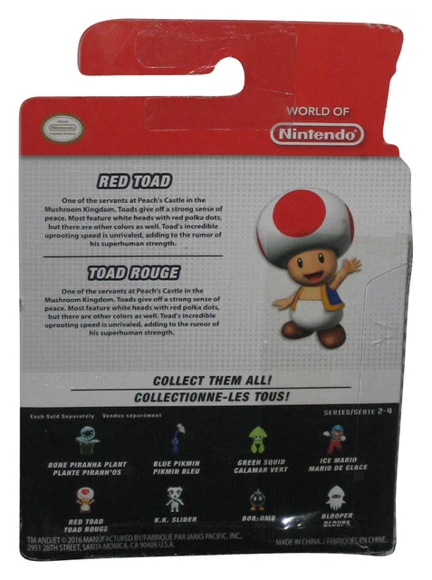 SUPER MARIO BROS. World of Nintendo Red Toad (2016) Jakks Pacific ...