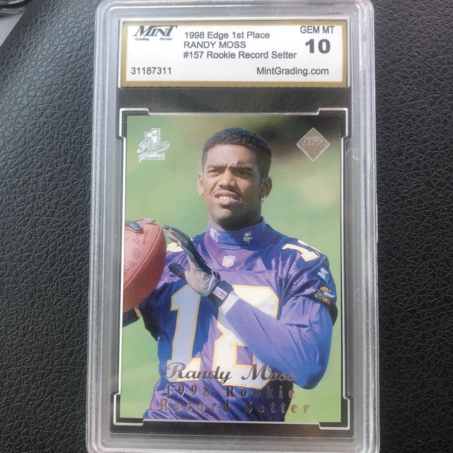 RANDY MOSS 1998 Collector's Edge 1ère place recrue MNT 10 gemmes comme ...