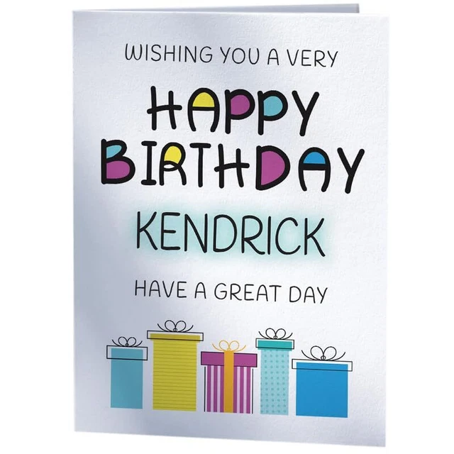 HAPPY BIRTHDAY KENDRICK - Birthday Card For Kendrick £3.95 - PicClick UK