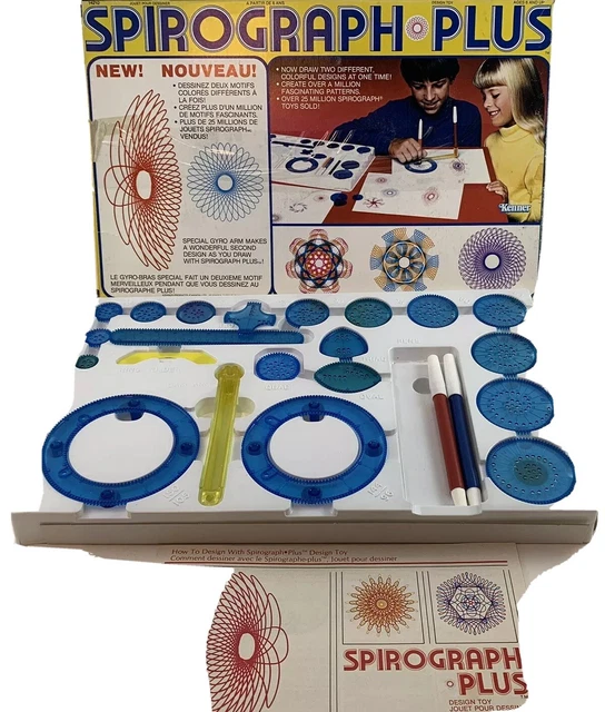 VINTAGE SPIROGRAPH PLUS 1967 Kenner's Almost Complete Set with ...