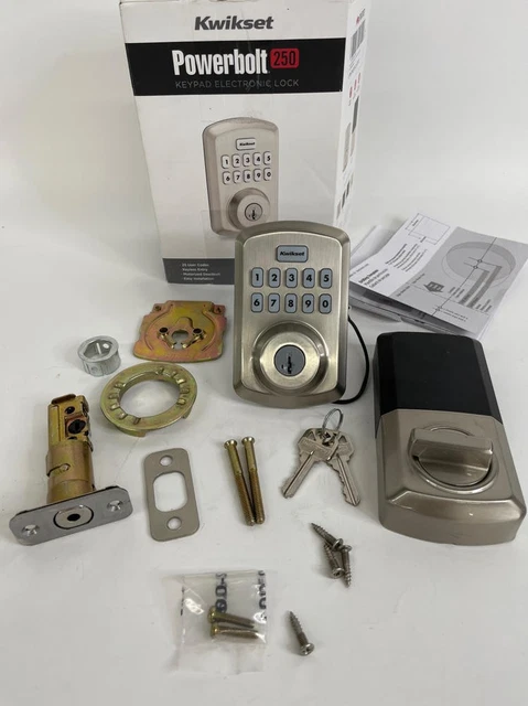 KWIKSET POWERBOLT 250 10-Button Keypad- Keyless Entry-Satin Nickel $28. ...