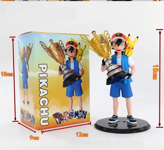 POKEMON ACTION FIGURE Ash Ketchum Trophy Display Pikachu New Boxed UK £ ...