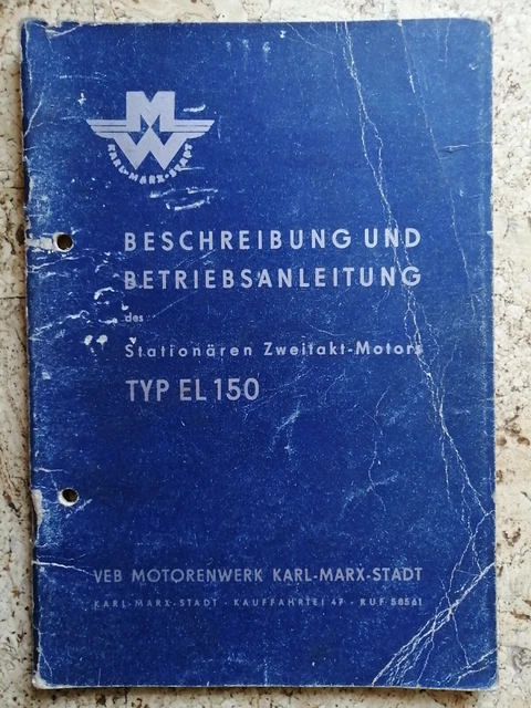 DDR BESCHREIBUNG UND Betriebsanleitung Stationären Zweitakt-Motors Typ ...