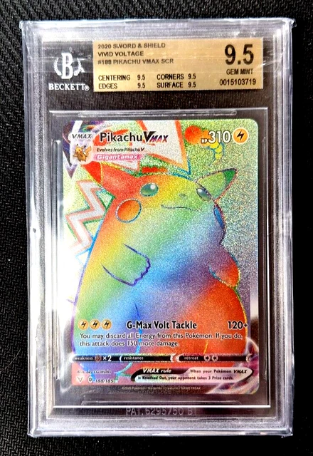 PIKACHU VMAX SCR Hyper Rare | Vive Tension BGS 9,5 EUR 193,46 - PicClick FR