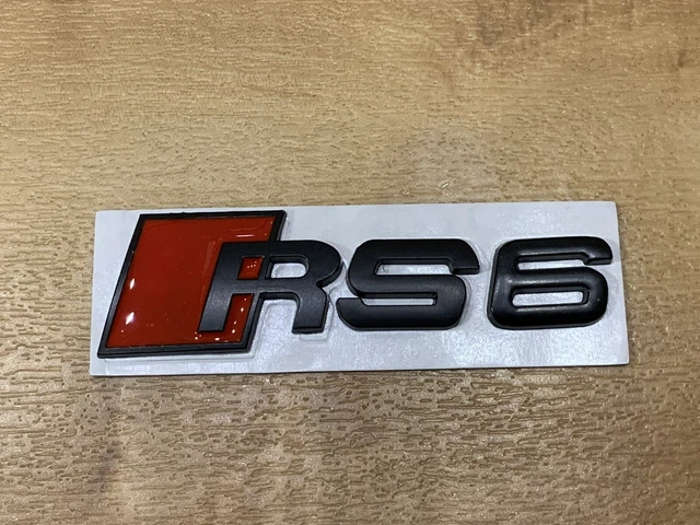 AUDI RS6 OEM Emblem Style Rear Boot Trunk Badge Logo Black EUR 17,51 ...