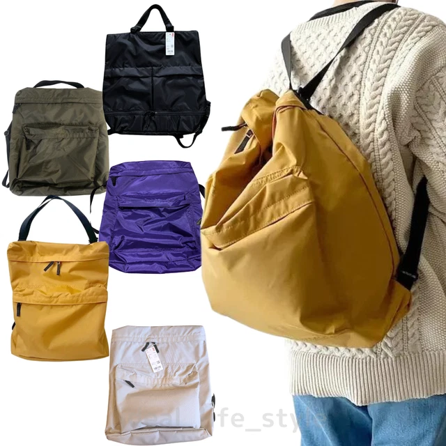 UNIQLO NYLON 2 Way Bag Tote Backpack Unisex 5 Colors Shoulder Water ...