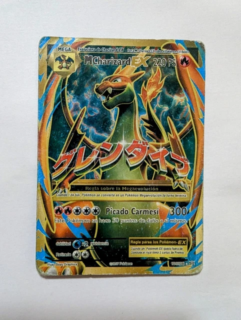 CARTA MEGA M Charizard EX Evoluciones Pokemon Tarjeta Ultra Raro 2017 ...