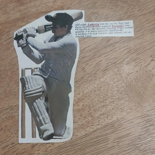 GRAHAM WOOD CRICKETER Australian Test Original Signature On Mag Photo £ ...
