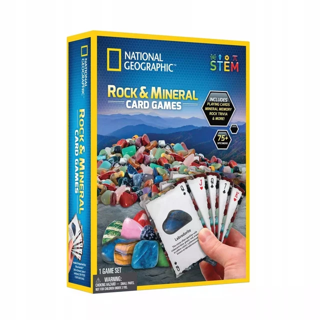 NATIONAL GEOGRAPHIC. ZESTAW Kart do gry. Skały i minerały j. angielski ...
