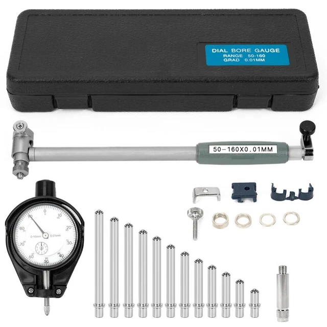 NEW INDICATOR DIAL Bore Gauge Cylinder Measuring Micrometer Kit 50 ...