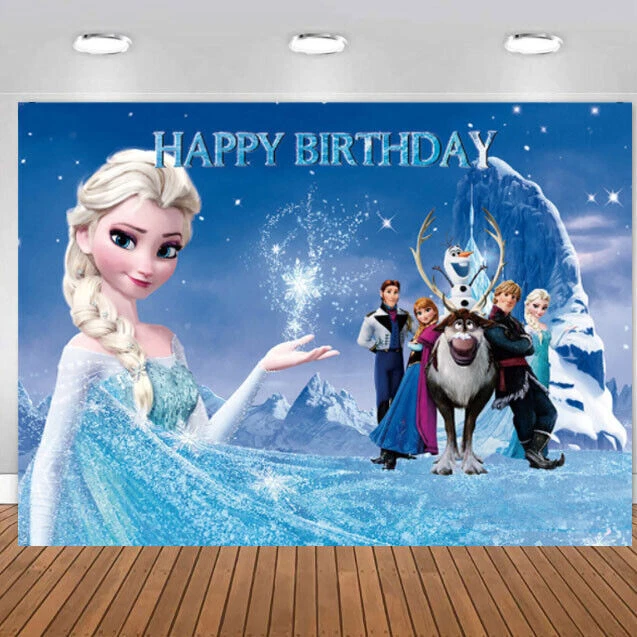 FROZEN ELSA HAPPY Birthday Photography Backdrop Banner Background ...