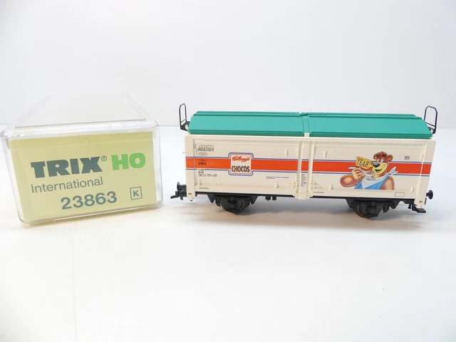 TRIX H0 23863 K Güterwagen "Kelloggs Chocos", DB, DC, KKK NEM, NEU in ...