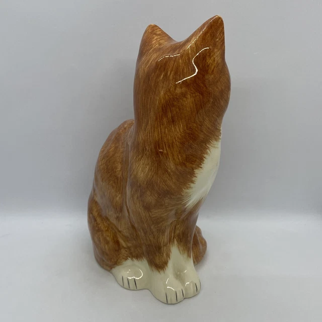 VINTAGE BABBACOMBE POTTERY Large Ginger Cat Hand Painted Lownds-Pateman ...