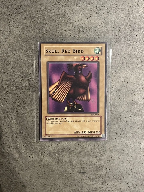 CARTE CARD YU-GI-OH Konami 1996 Edition Skull Red Bird SDK-029 Bon État PSA En EUR 1,90 ...