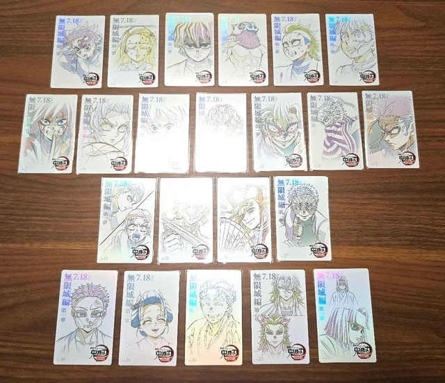 DEMON SLAYER THE Movie Infinity Castle Ticket Style Cards 22 Set ...