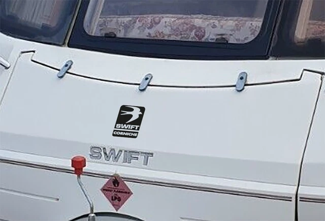 SMALL SWIFT CORNICHE Caravan Motorhome vinyl decal badge sticker side ...