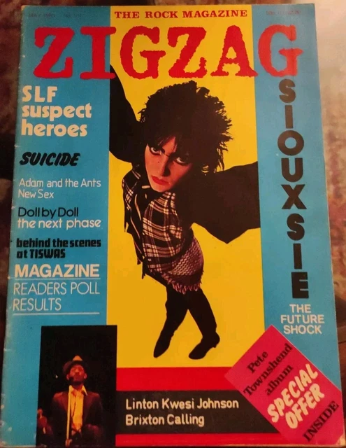 ZIGZAG MAGAZINE ISSUE 101 1980 Siouxsie SLF Suicide Adam & The Ants ...